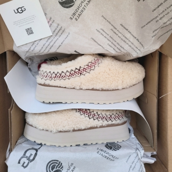 UGG | Shoes | New Tazz Braided Shearling Sherpa Ivory | Poshmark